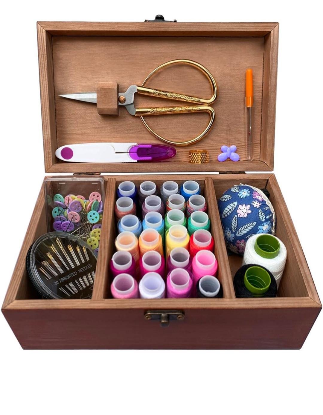 Sewing Kit Set,wooden Sewing Kit Box - Etsy