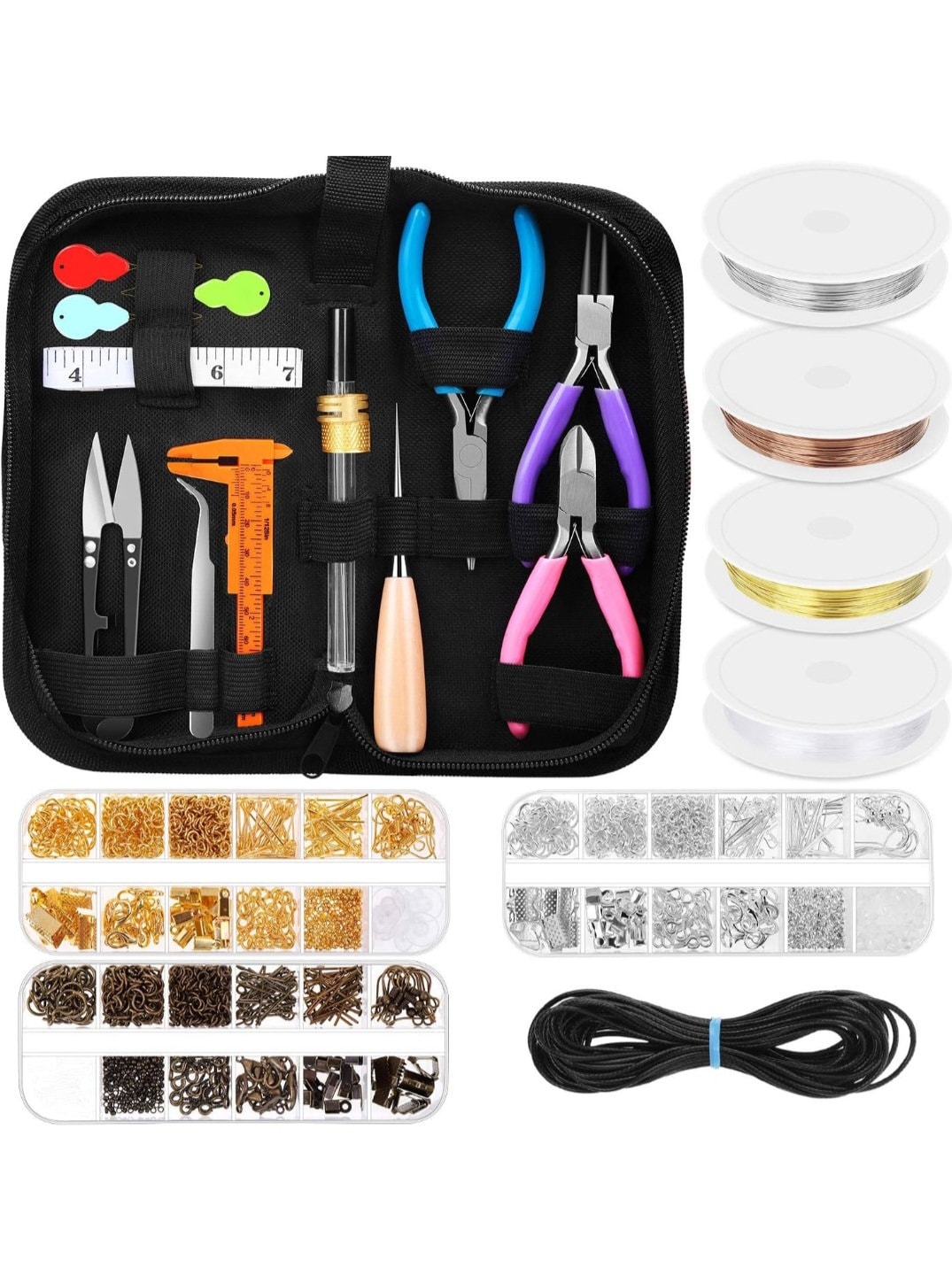Jewelry Wire Wrapping Jewelry Making Supplies Kit With Craft Ring Wire ...