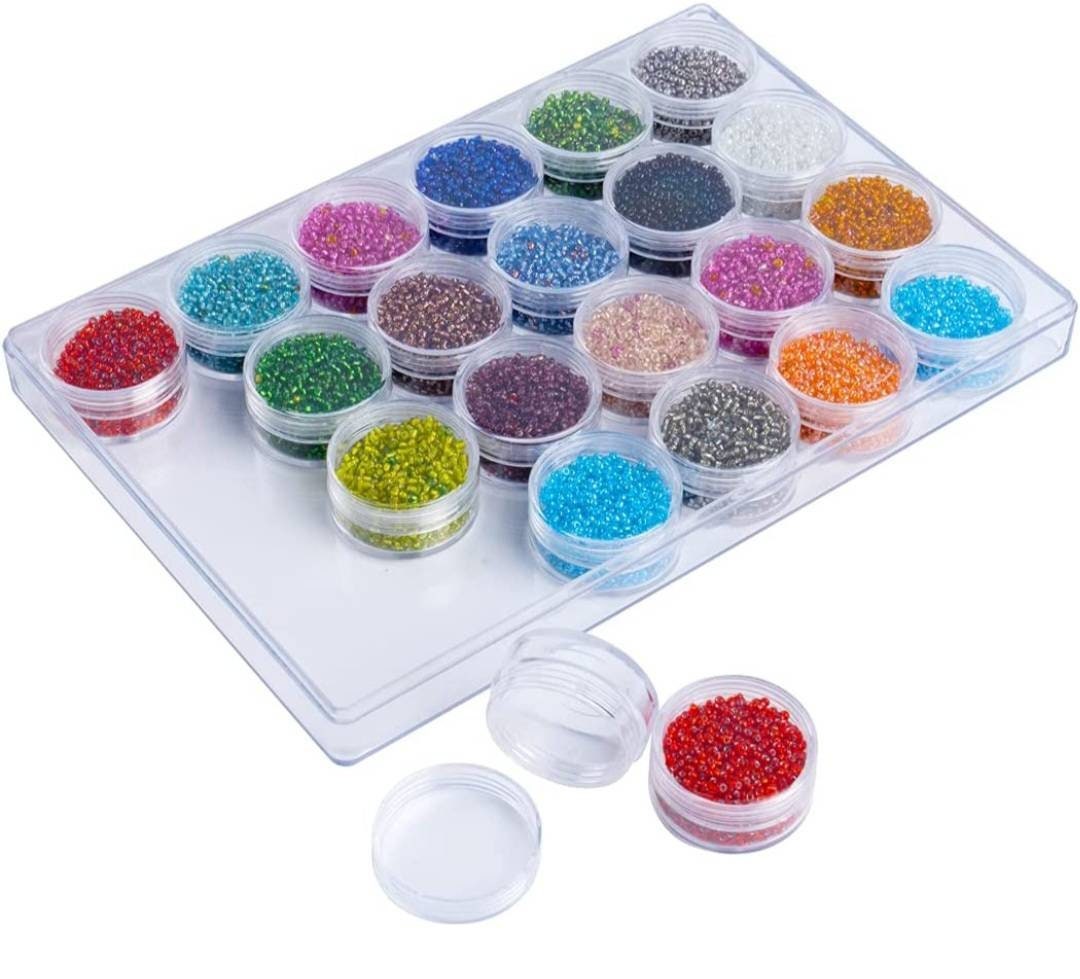 Clear Bead Storage Organizer Case 24pcs Screw-top Embroidery - Etsy