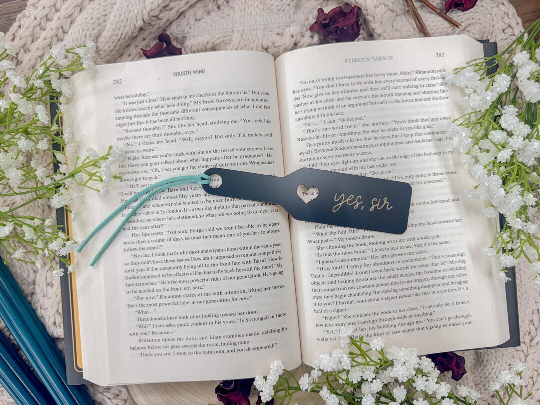 Yes Sir Black/gold Paddle Acrylic Bookmark | Smutty Spicy Book Genre ...