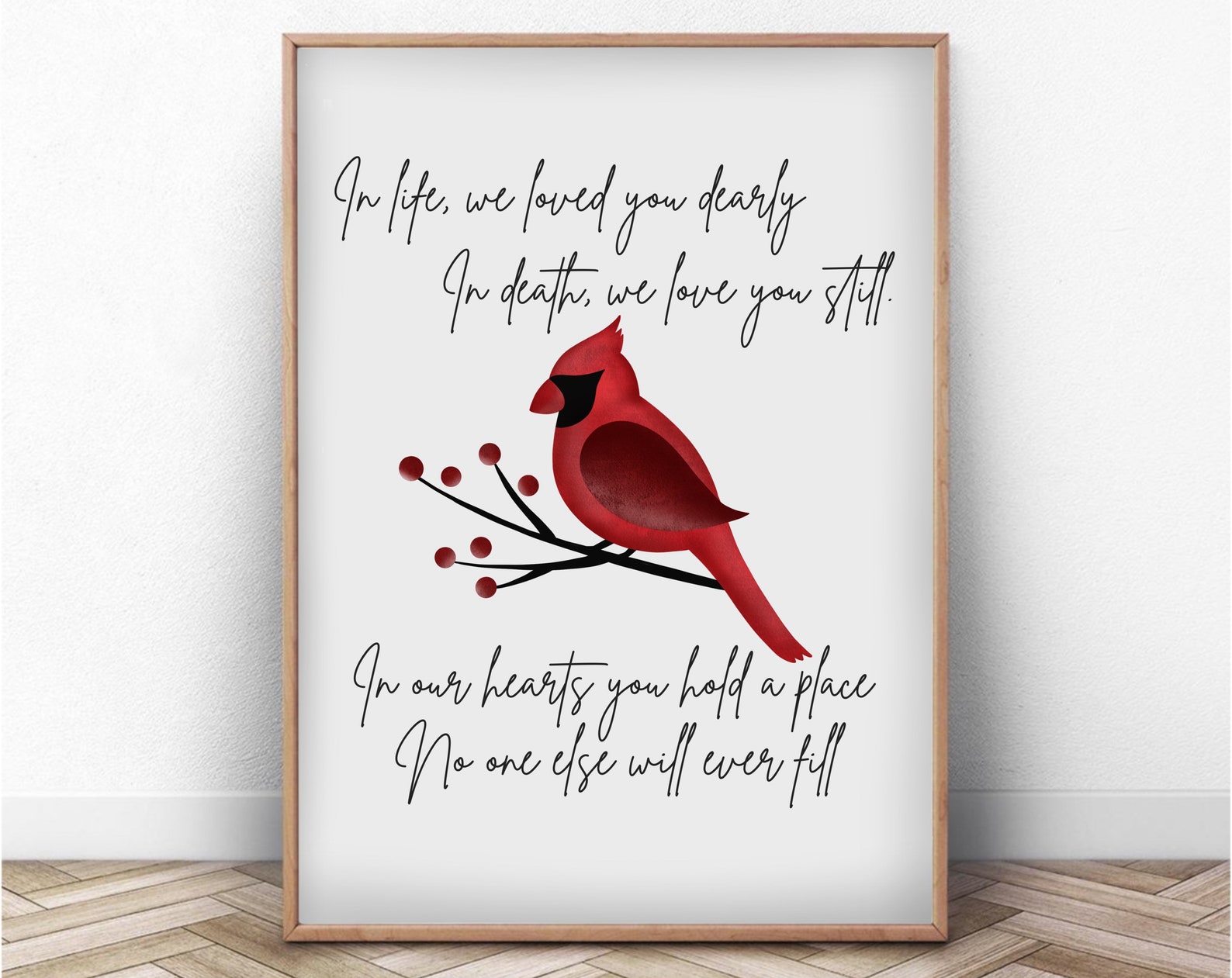 PRINTABLE Cardinal Memorial Quote Wall Art Gallery Wall - Etsy