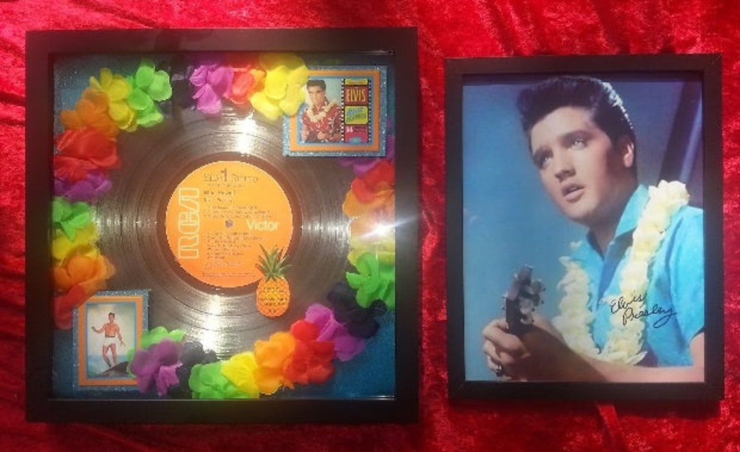 Elvis - BLUE HAWAII Gold Record Award + Photo W/lei - Etsy