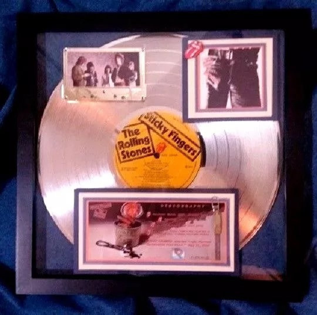 Rolling Stones STICKY FINGERS Plat Award. W-real Zipper Fob on Award - Etsy