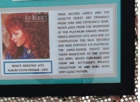 Reba Mcentire Hand-signed Photo, Original 1980 Record Labels, Cassette ... Reba Mcentire Hand-signed Photo, Original 1980 Record Labels, Cassette ...
