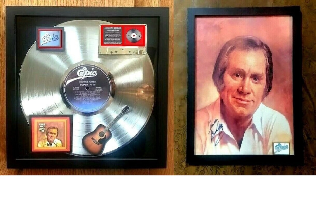 George Jones. SUPER HITS Award & Hand-signed Photo W/coa - Etsy