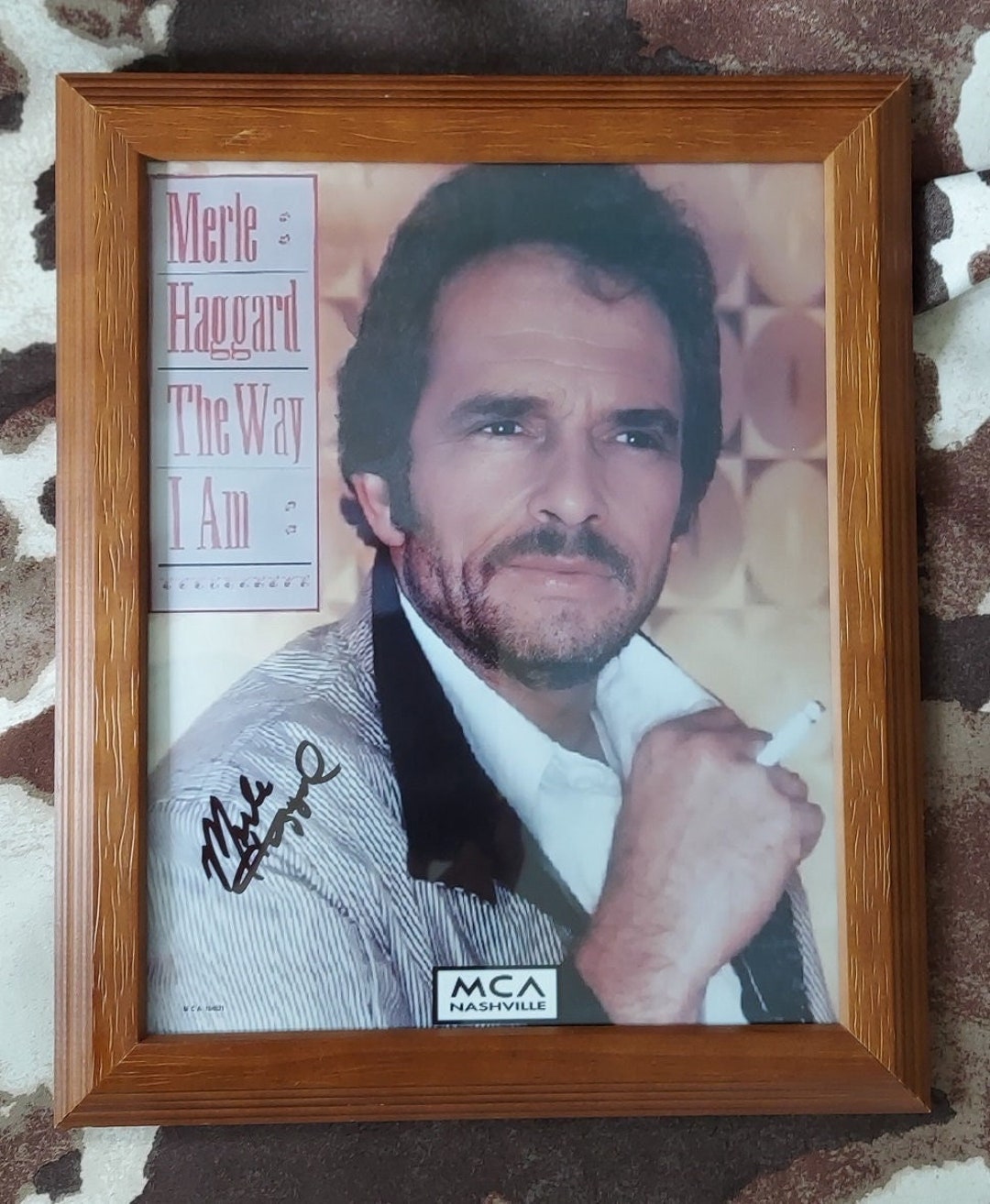 Merle Haggard Hand-signe MCA Promo Photo From "the Way I Am" - Etsy