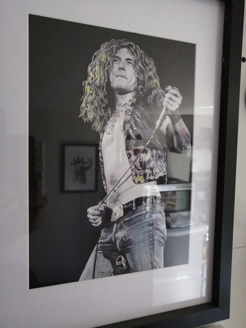 The Lead Singer of Led Zeppelin Robert Plant Hand Painted in - Etsy