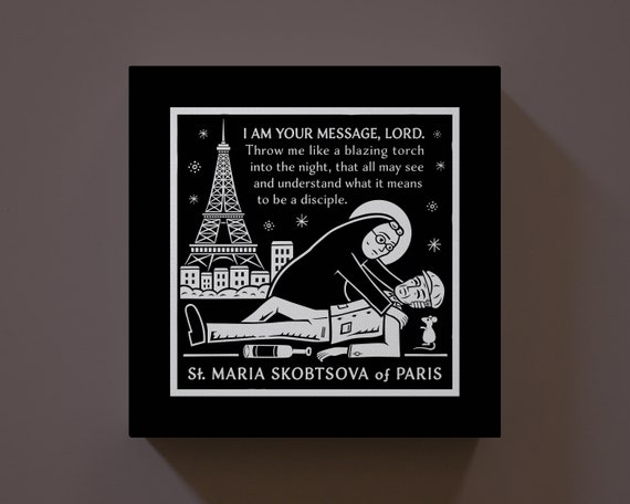 St. Maria Skobtsova of Paris Black Canvas Print: Saints of the - Etsy