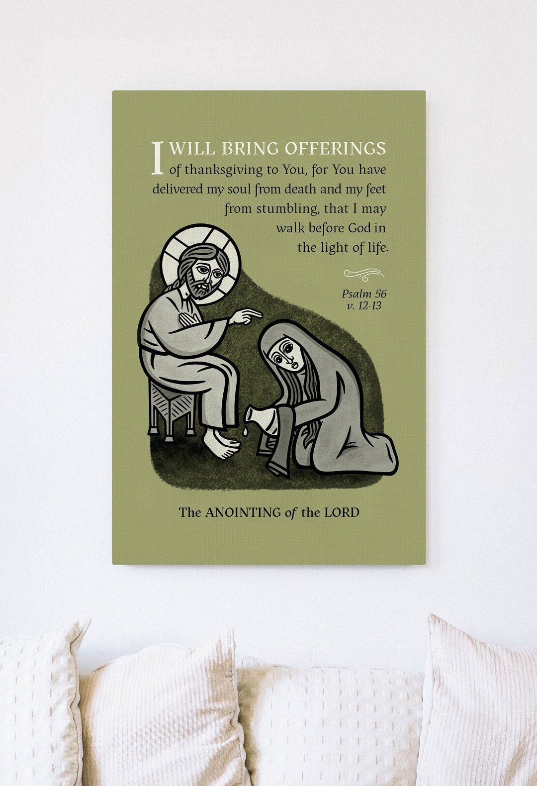 Orthodox Christian "anointing of the Lord" Canvas Print - Etsy