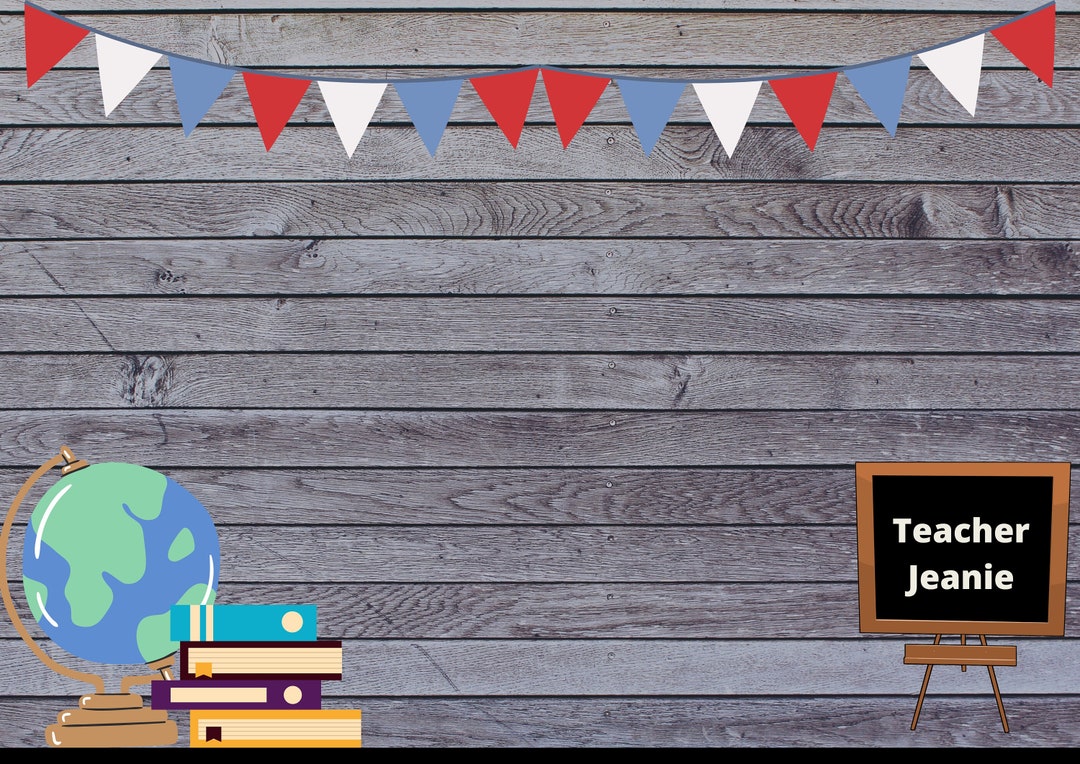 Digital Custom Classroom Background for Online Teaching - Etsy