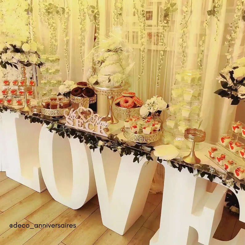 Love Giant Letters Styrofoam Letter Table for Wedding - Etsy