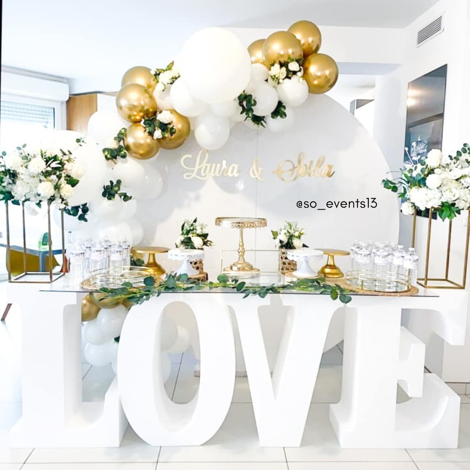 Love Letter Table Wedding Cake Support Styrofoam Giant - Etsy