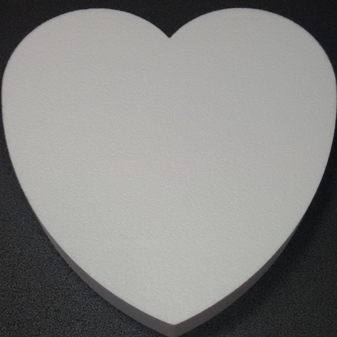 Set of 4 Styrofoam Heart Shaped Cake Bases, Chocolate Box for Valentine ...