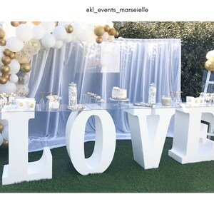 Love Letter Table, Wedding Cake Support, Styrofoam Giant Letters - Etsy