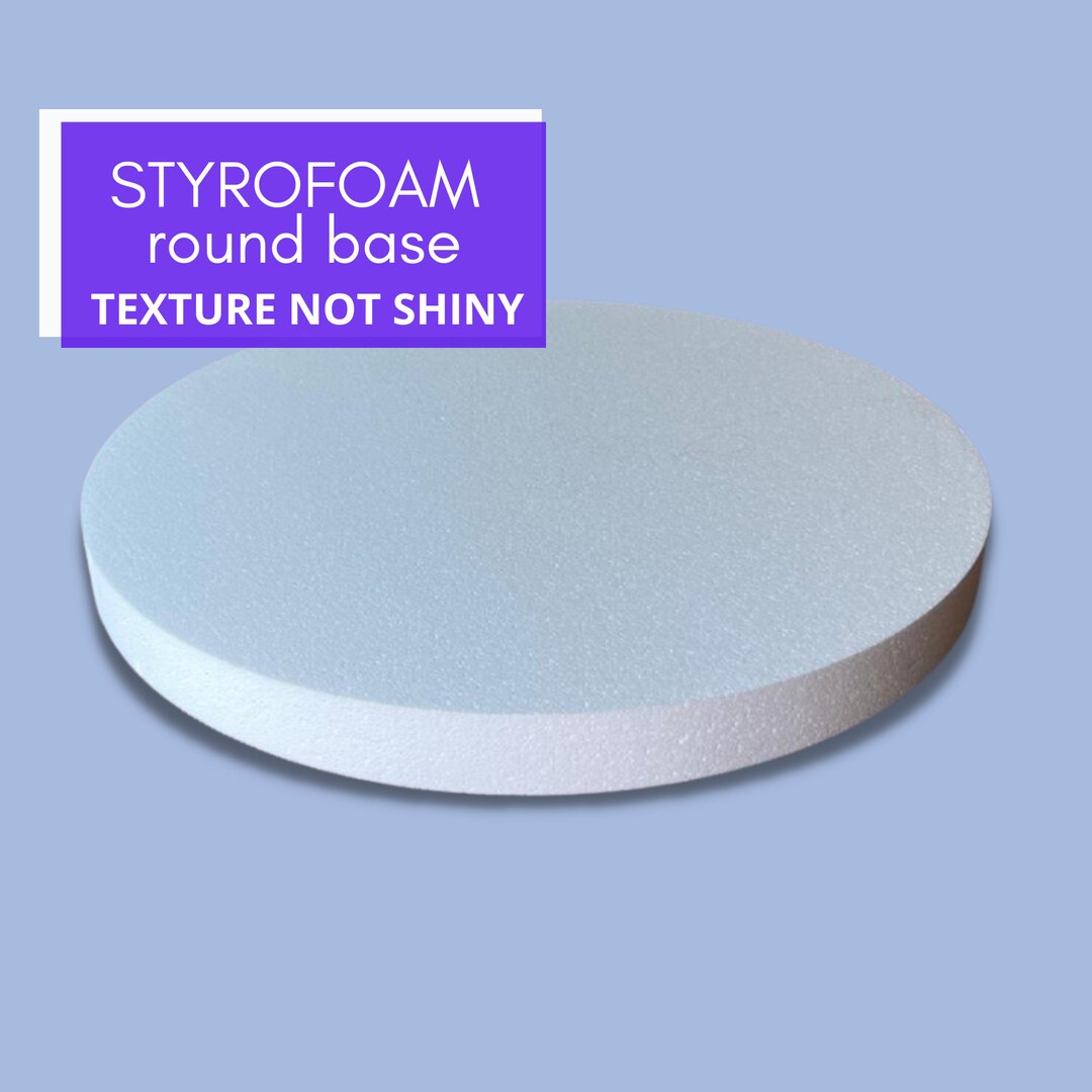 Styrofoam Round Base, Cake Support, White Stand Support for Foam ...