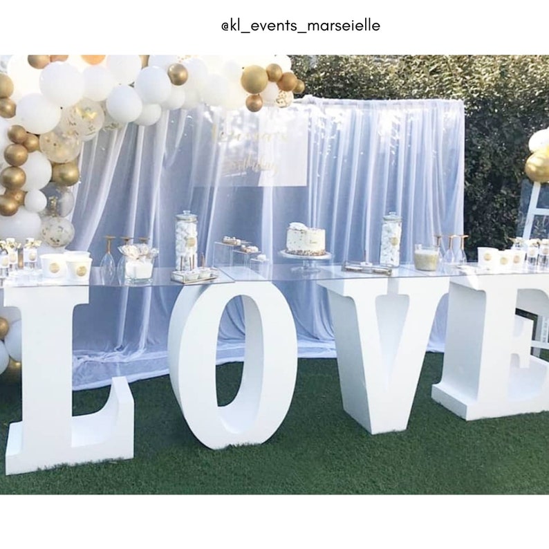 Love Giant Letters Styrofoam Letter Table for Wedding - Etsy
