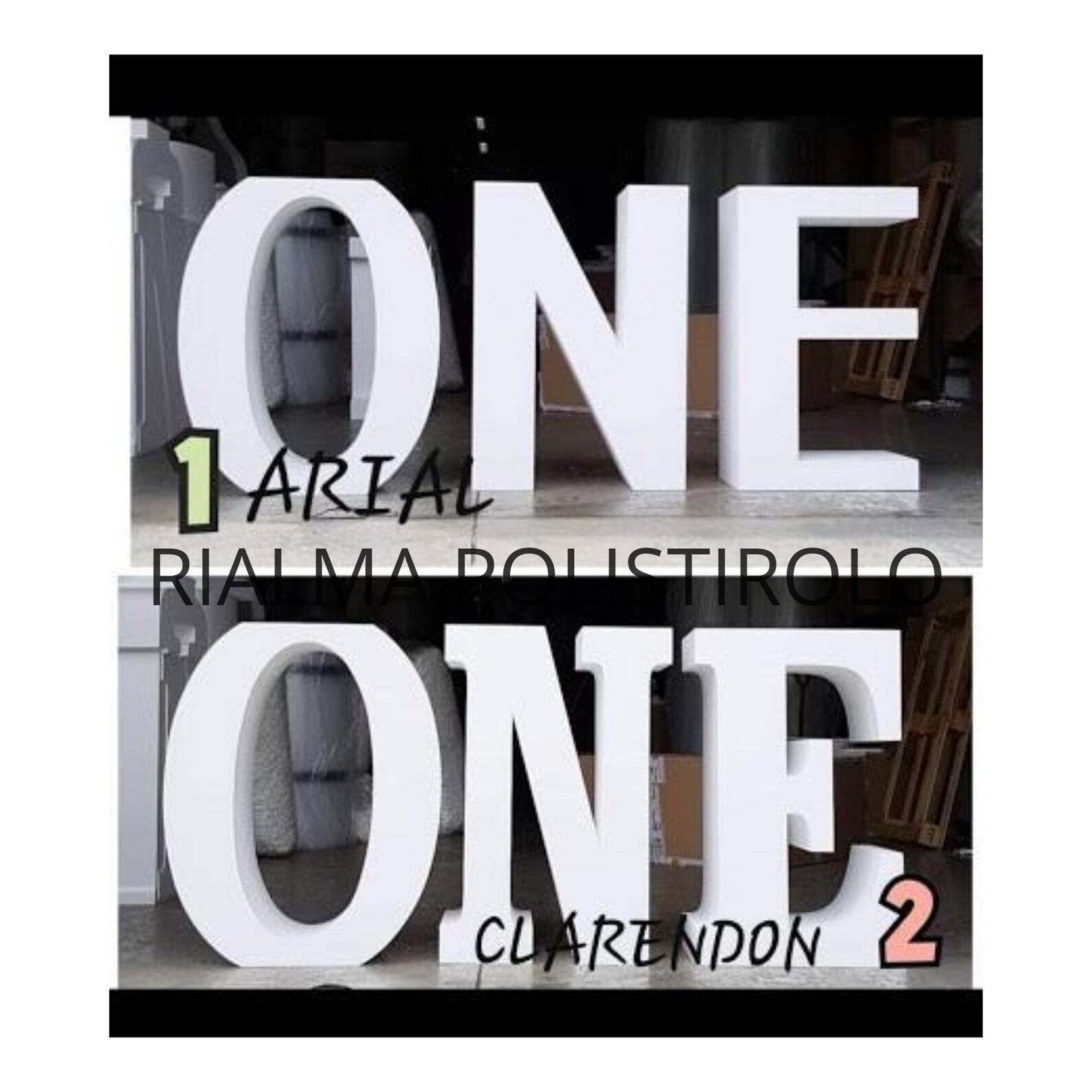 Letter Table One Giant Styrofoam Letters Baby First - Etsy