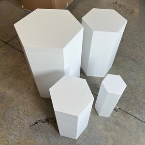 Hexagonal Styrofoam Cylinders, Hollow Foam Cylinders, Plinths for ...