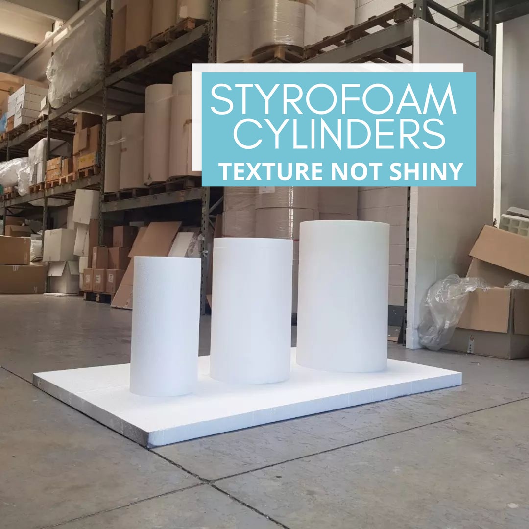 Kit of 3 Stackable Cylinders, Pillars, Plinths, Cake Stands, Matryoshka ...