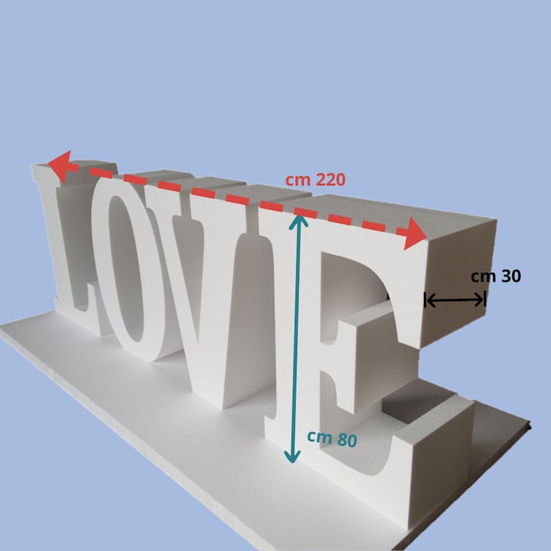 Love Letter Table Wedding Cake Support Styrofoam Giant - Etsy