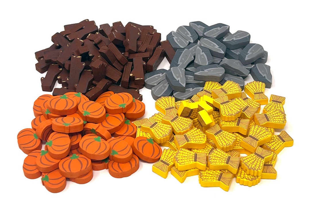 Caverna Painted Wooden Resources Upgrade (145 Pieces) - Etsy