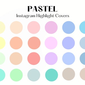 24 Pastel Tone Instagram Highlight Covers | Pastel Cloud Solid Icons ...