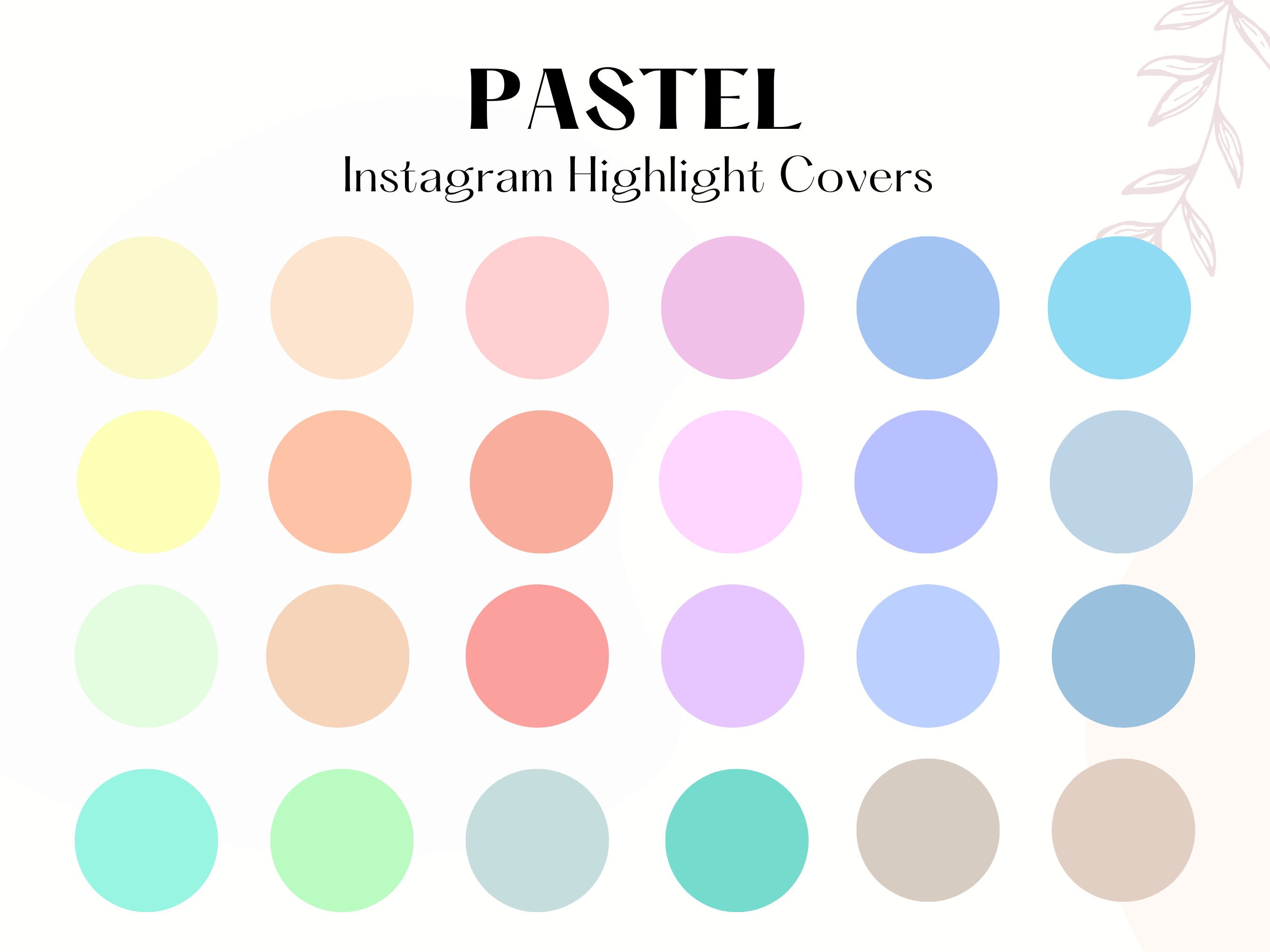 24 Pastel Tone Instagram Highlight Covers | Pastel Cloud Solid Icons ...