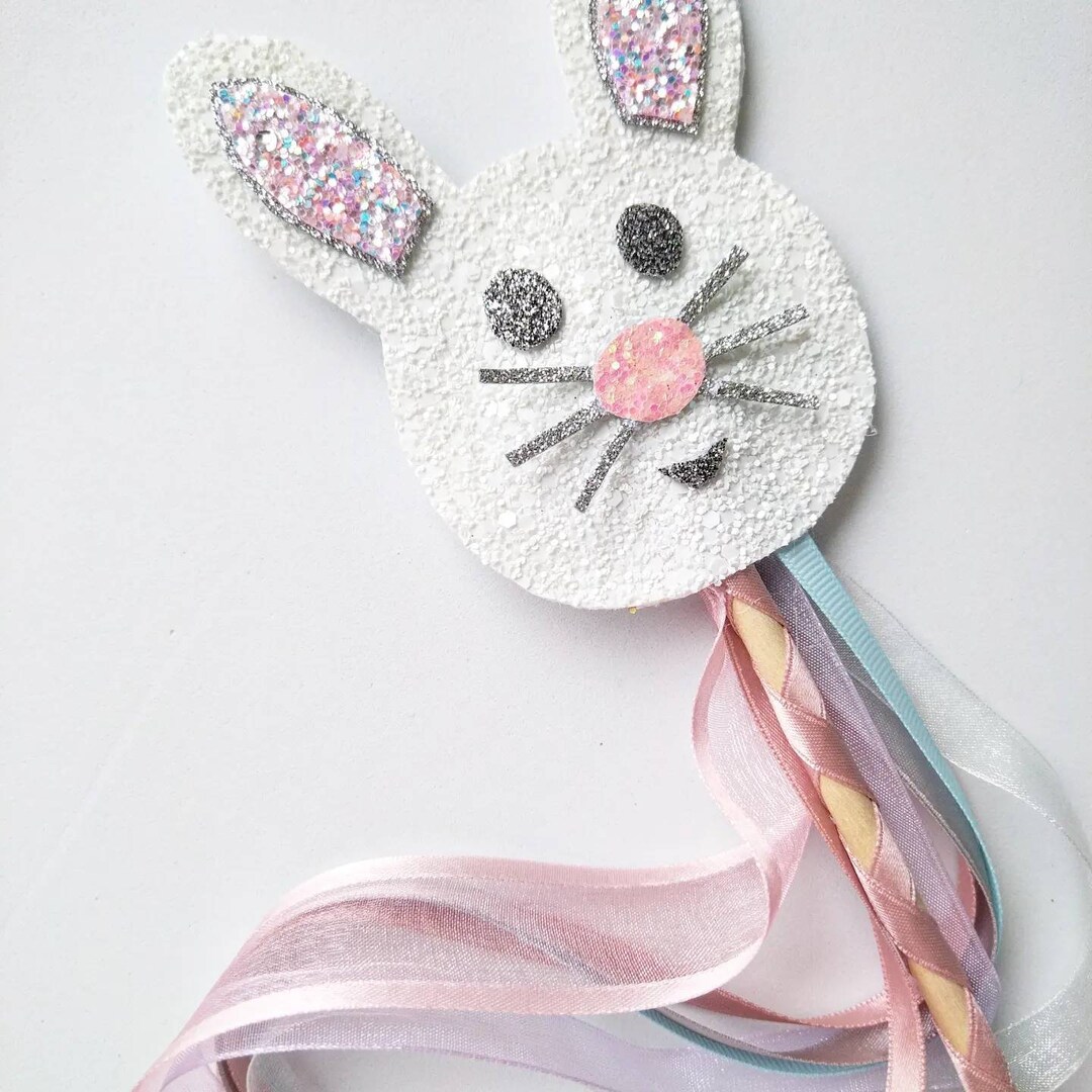 Glitter Easter Bunny Fairy Wand, Easter Gift - Etsy