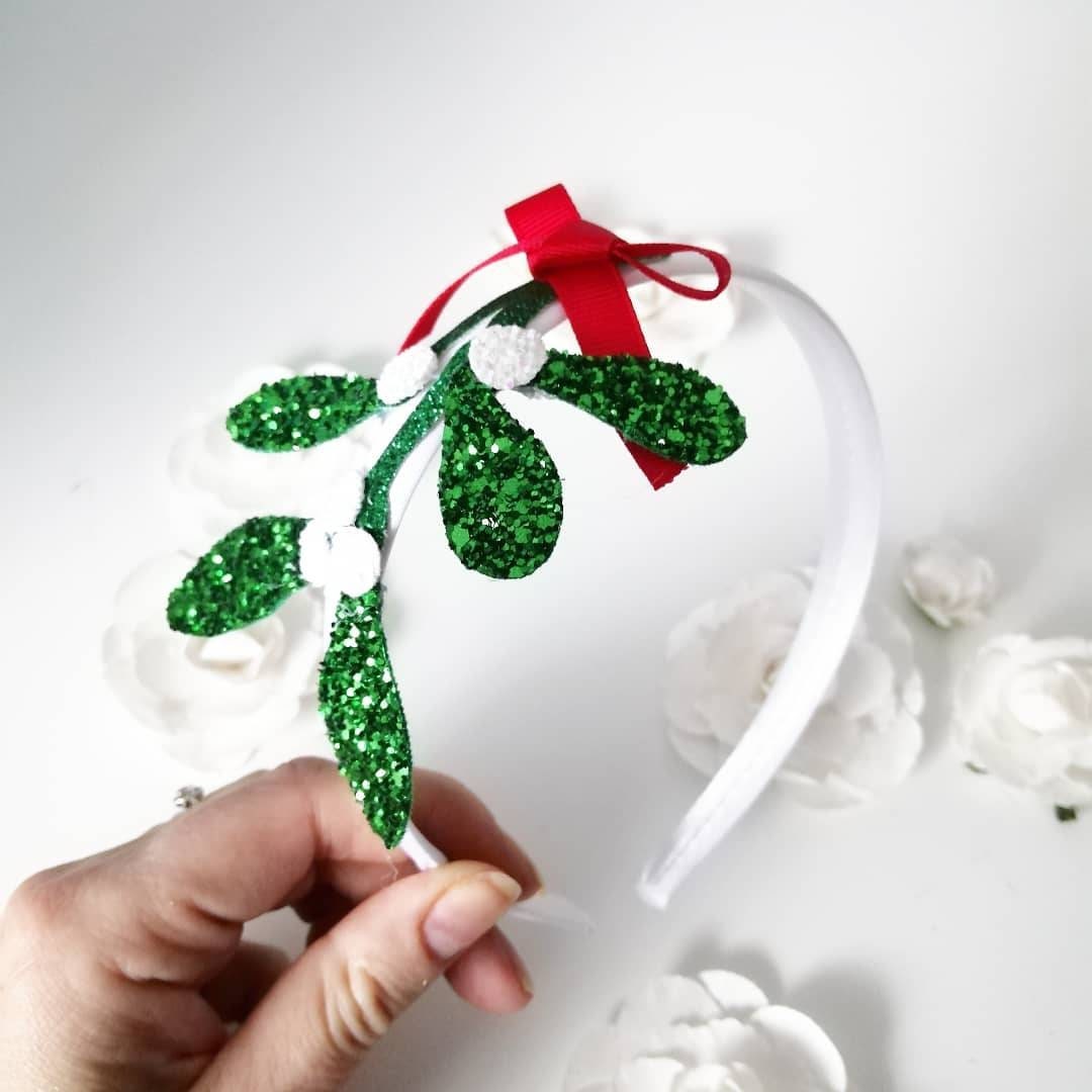 Christmas Mistletoe Headband, Christmas Costume, Christmas Accessory ...