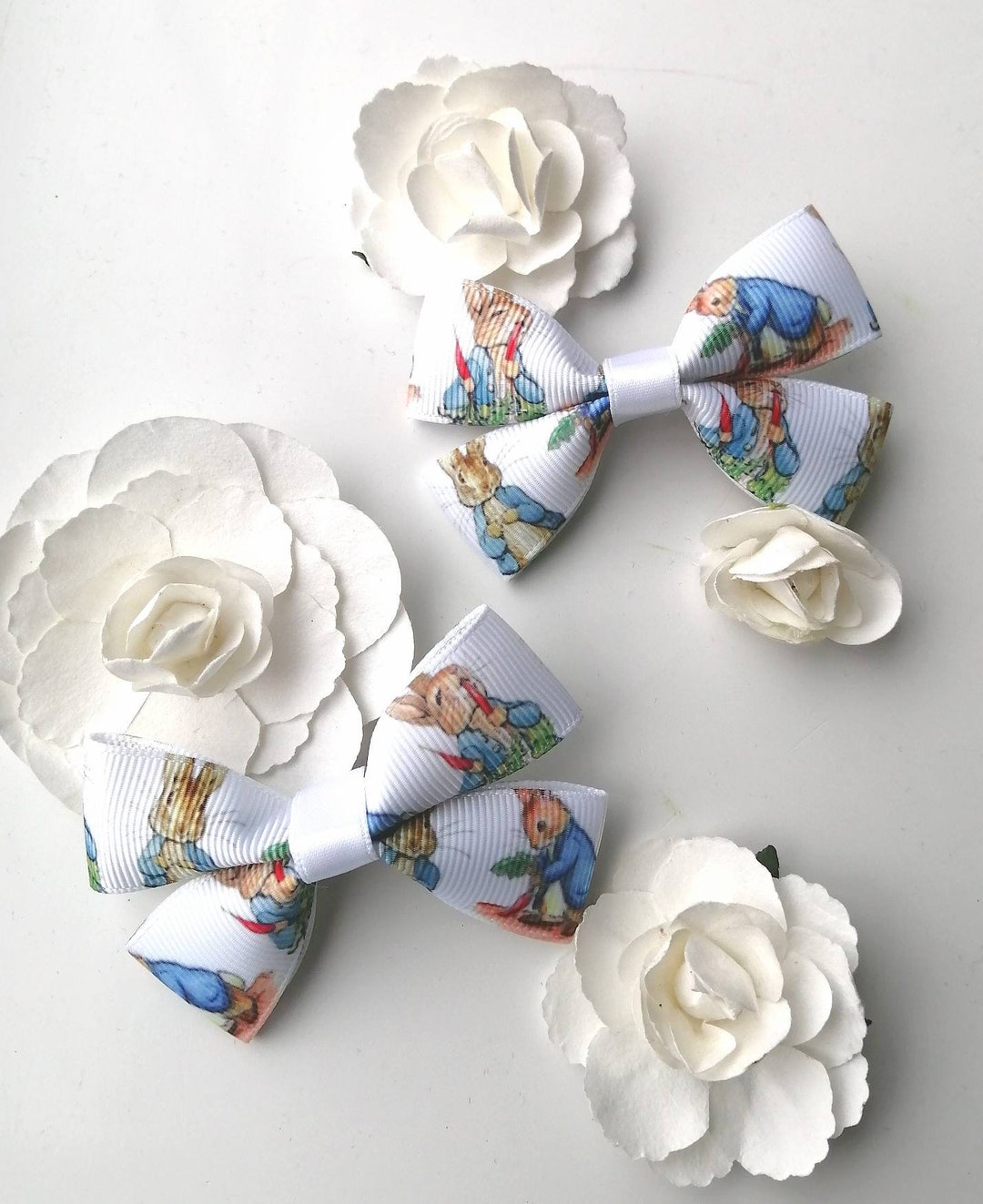 Peter Rabbit Inspired Bow, Small Bows, Beatrice Potter Gift, Baby Bow ...