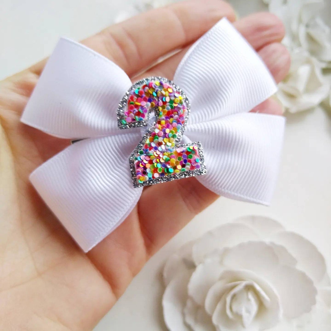 Small White Birthday Bows, Multi Coloured, Silver, Gold - Etsy