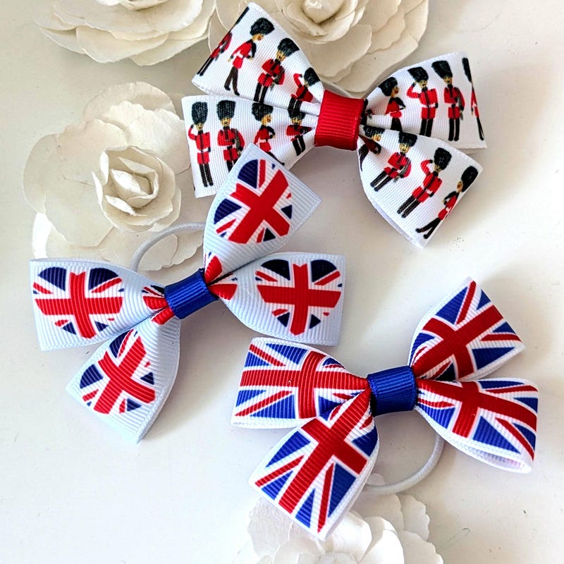 British Flag Bow for Hair - Etsy UK