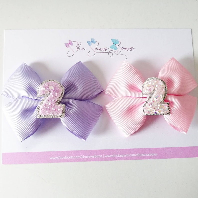 2nd Birthday Party Bow Birthday Bow Pink Bow Small Birthday | Etsy