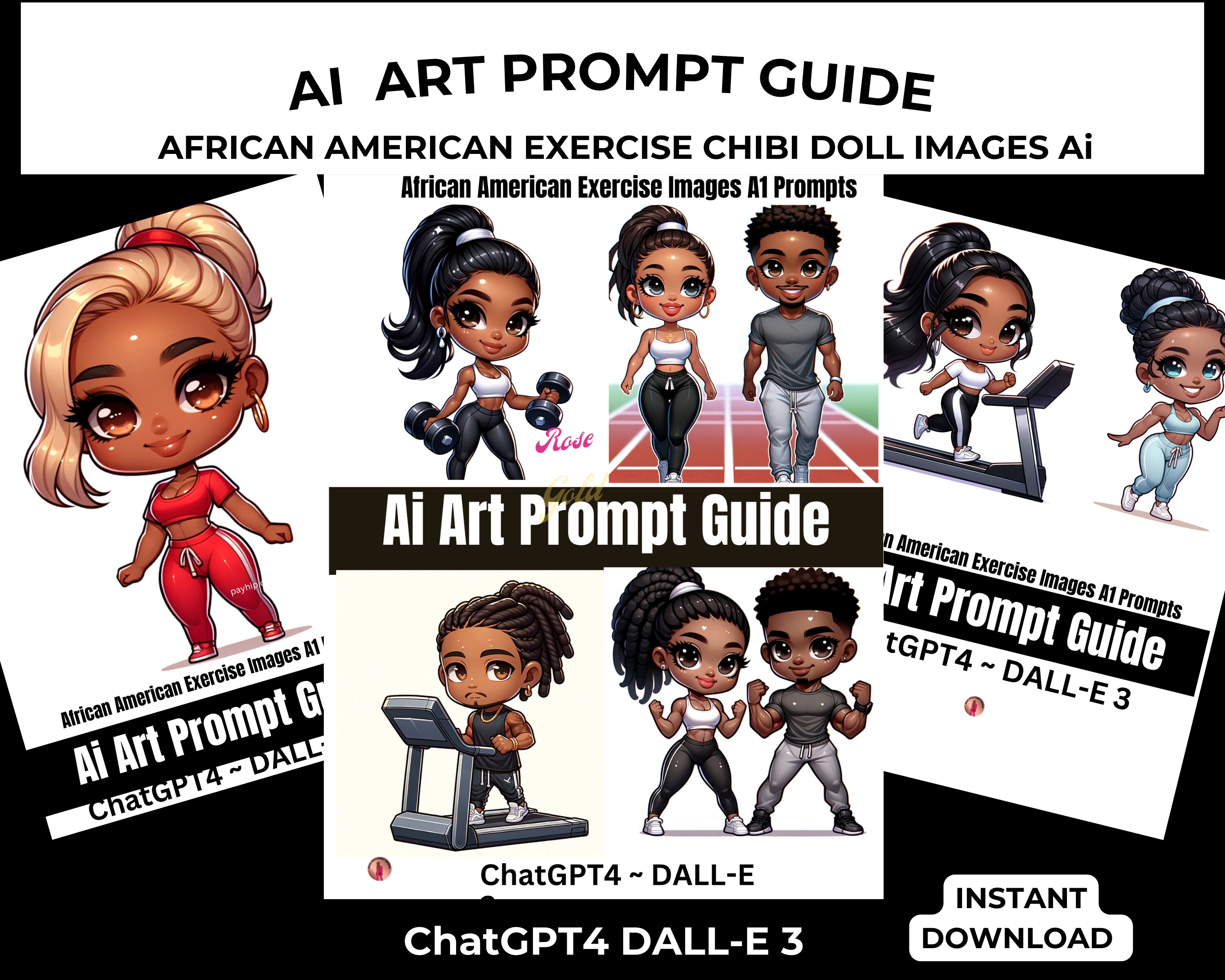 Exercise Chibi Dolls L Dalle3 & Chatgpt V4 Ai Art Prompt Guide L 12 ...