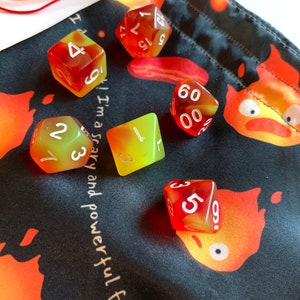 Reversible Fire Demon Dice Bag Dice - Etsy