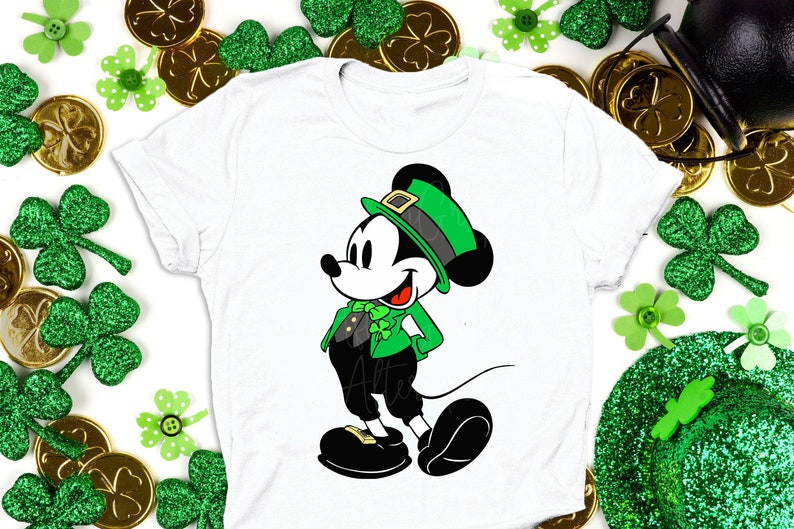 Mickey Mouse Shamrock St Patricks Day Irish Mickey Svg Etsy