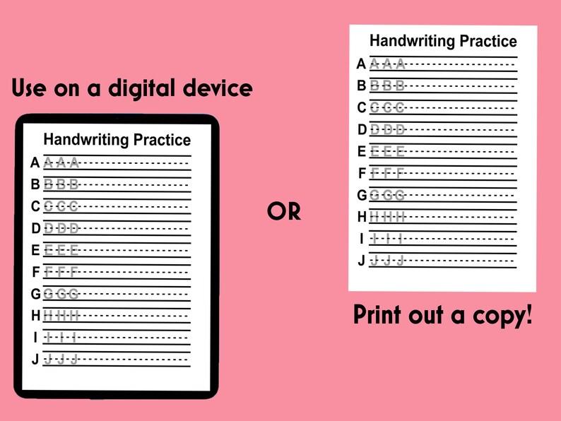 Uppercase Handwriting Printable Practice Sheets for Kindergarten ...