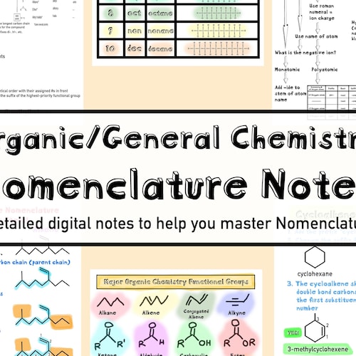 Organic Chemistry/biochem Stereochemistry Digital Notes for - Etsy