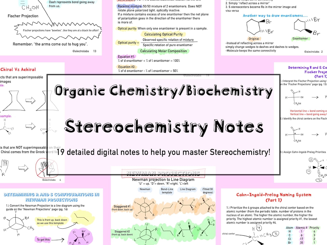 Stereochemistry Notes: Organic Chemistry & Biochemistry (digital ...
