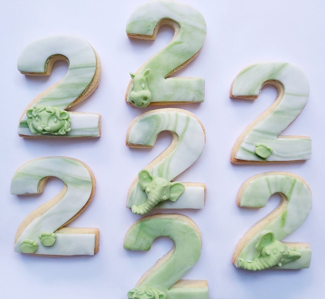 Number Sugar Cookies/ Birthday Cookies/ Birthday Biscuits / | Etsy
