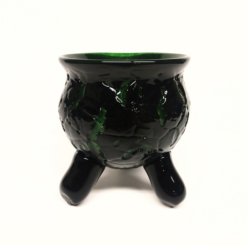 Small Glass Crackle Cauldron - Etsy