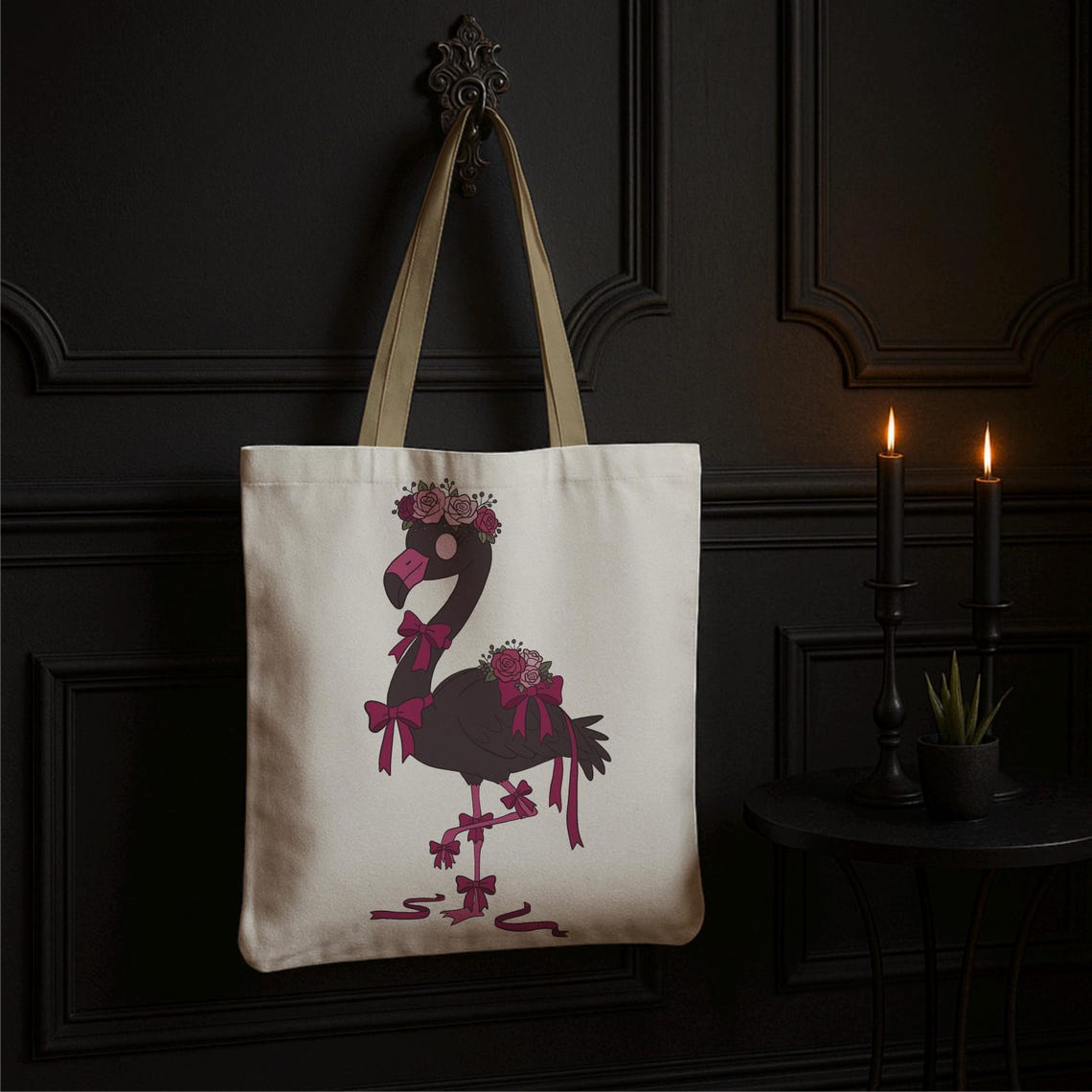 Goth Flamingo With Bows PNG JPEG, Hextober Design (digital Download) - Etsy