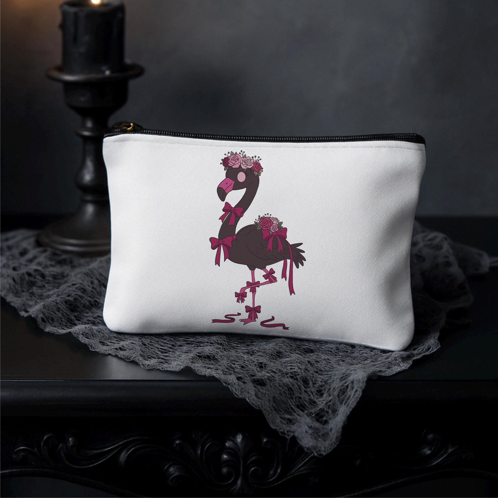 Goth Flamingo With Bows PNG JPEG, Hextober Design (digital Download) - Etsy