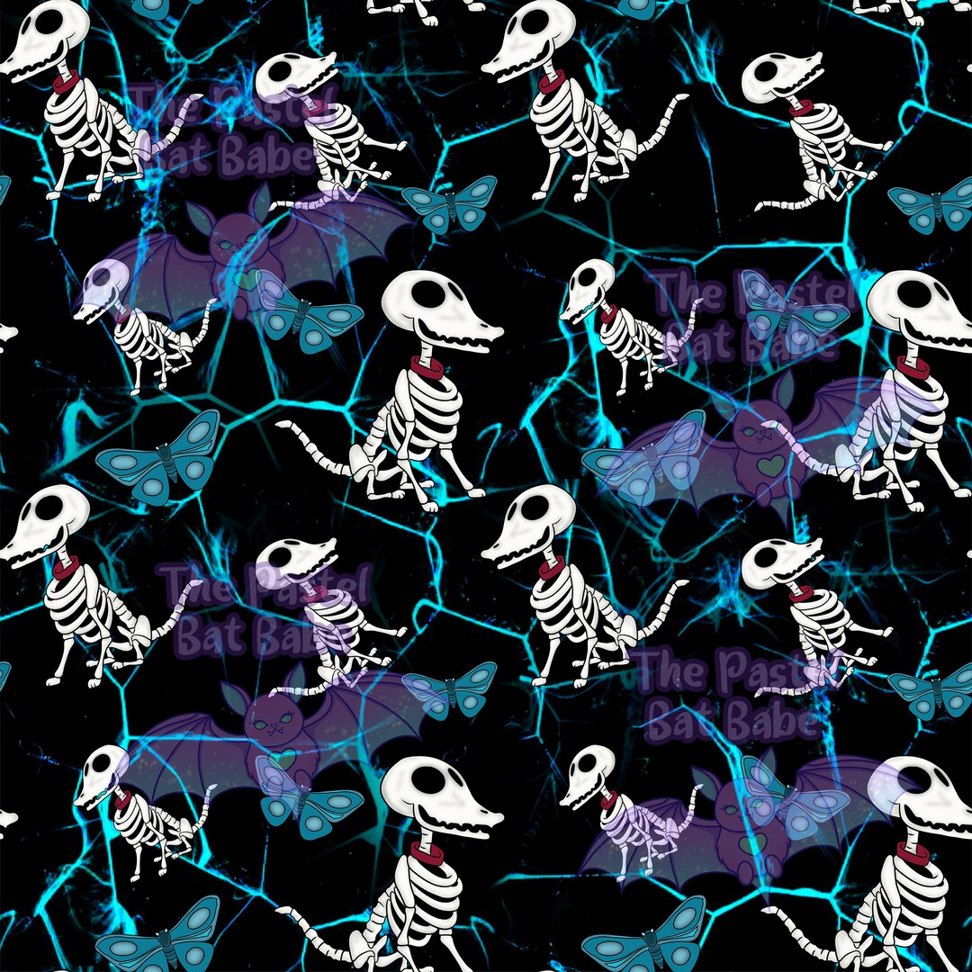 Scraps Digital Seamless File Download 12x12 300dpi Corpse Bride Dog ...