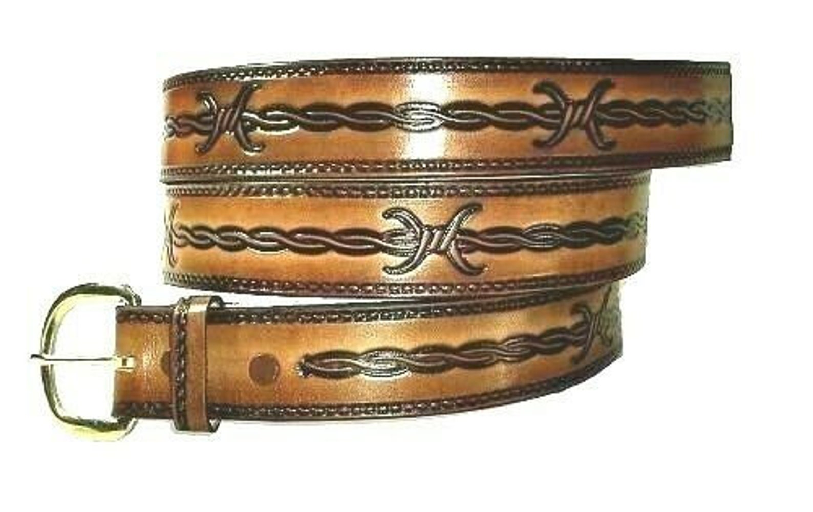 BARBED WIRE Work Wear Leather Handmade Belt 1 1/2" Wide With Buckle - Etsy