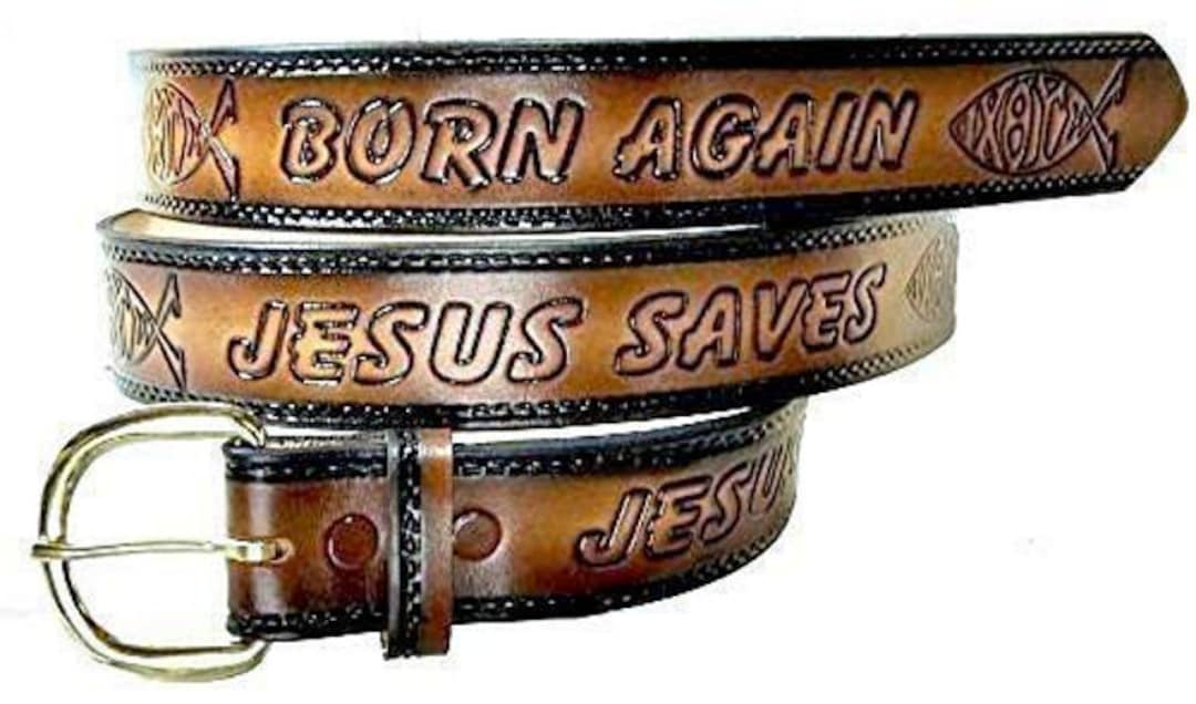JESUS SAVES BORN Again Religious Leather Handmade Belt 1 1/2" Wide - Etsy