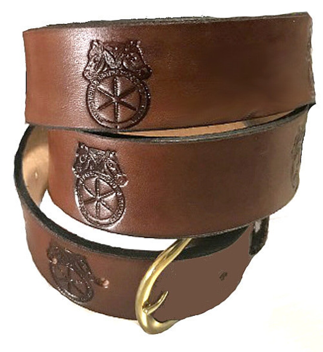TEAMSTERS INTERNATIONAL UNION Work Wear Leather Handmade Belt 1 1/2 ...