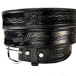 BARBED WIRE Work Wear Leather Handmade Belt 1 1/2" Wide With Buckle - Etsy