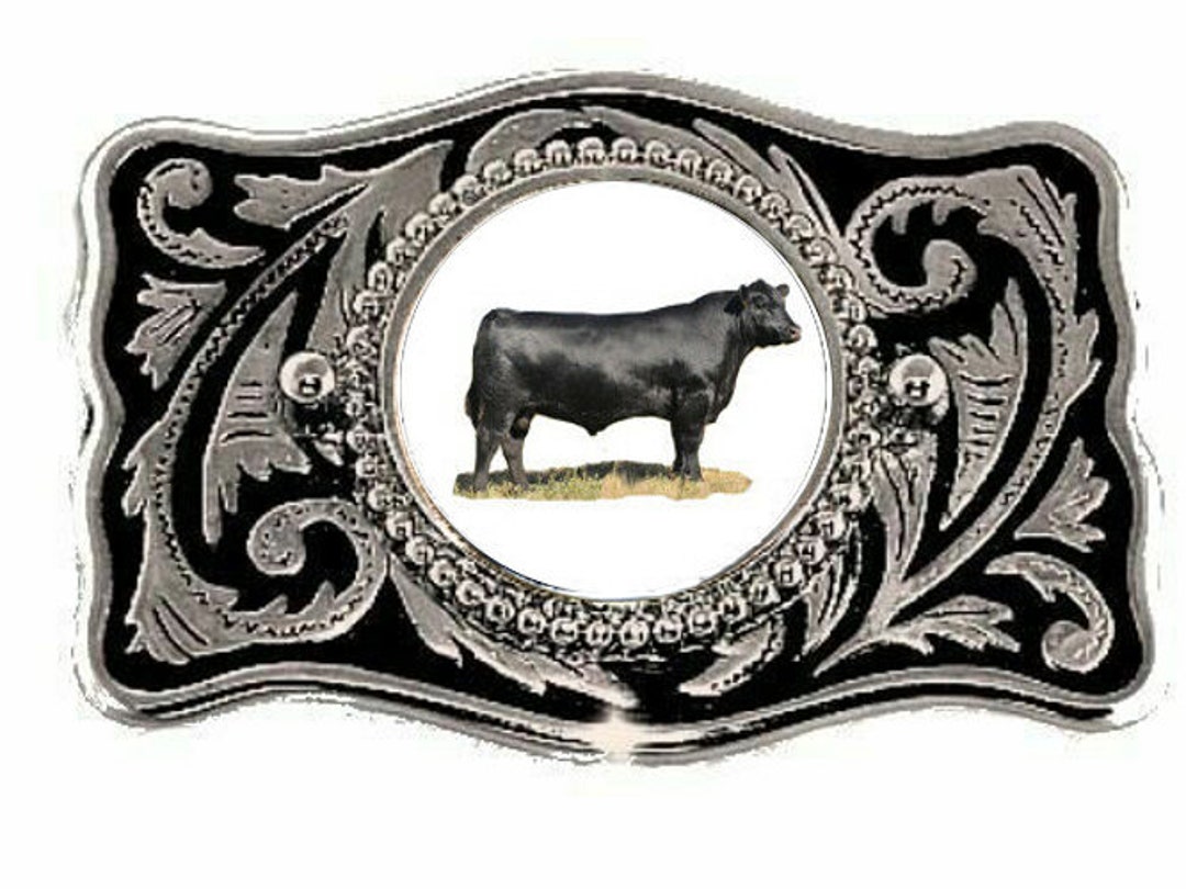 ANGUS BULL BOVINE Cow Domestic Rancher Show Fair Unisex Belt Buckle - Etsy