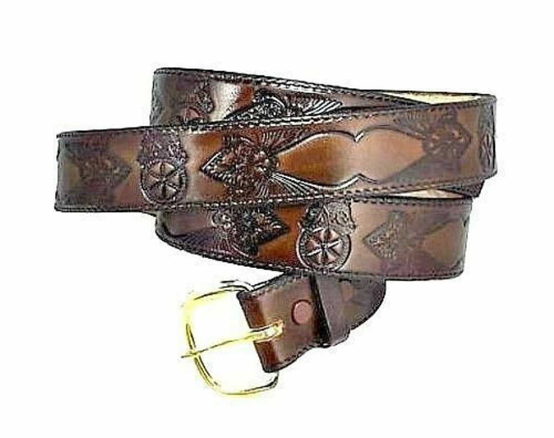 TEAMSTERS INTERNATIONAL UNION Work Wear Leather Handmade Belt 1 1/2 ...